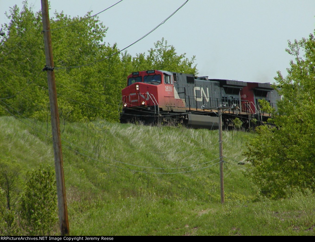 CN 2639 just crossing Oliver Bridge headed into Duluth